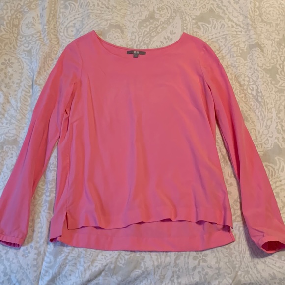Uniqlo | Tops | Uniqlo Pink Blouse | Poshmark